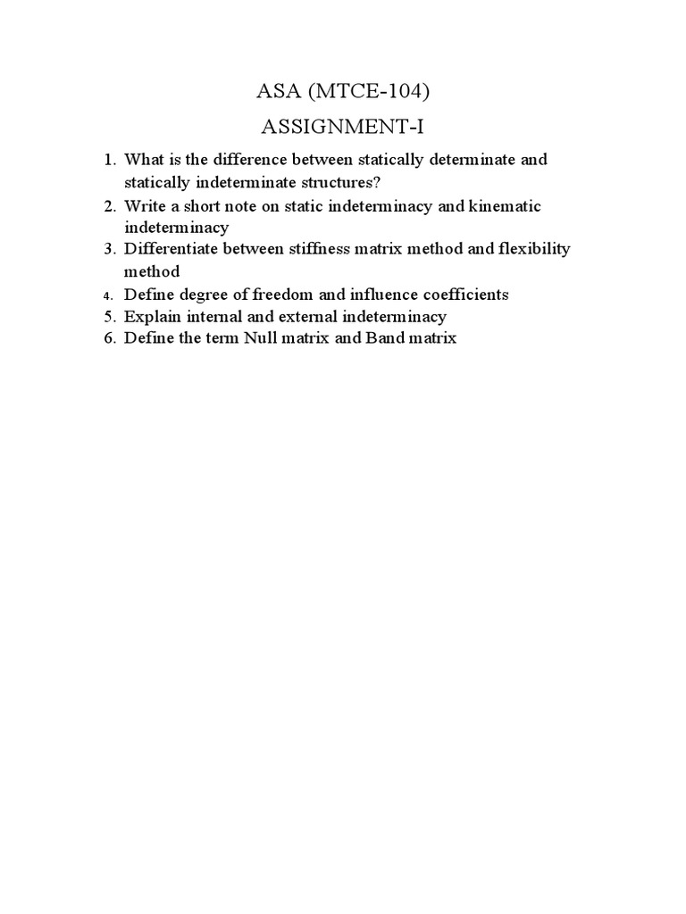 ASA Assignment (I) | PDF