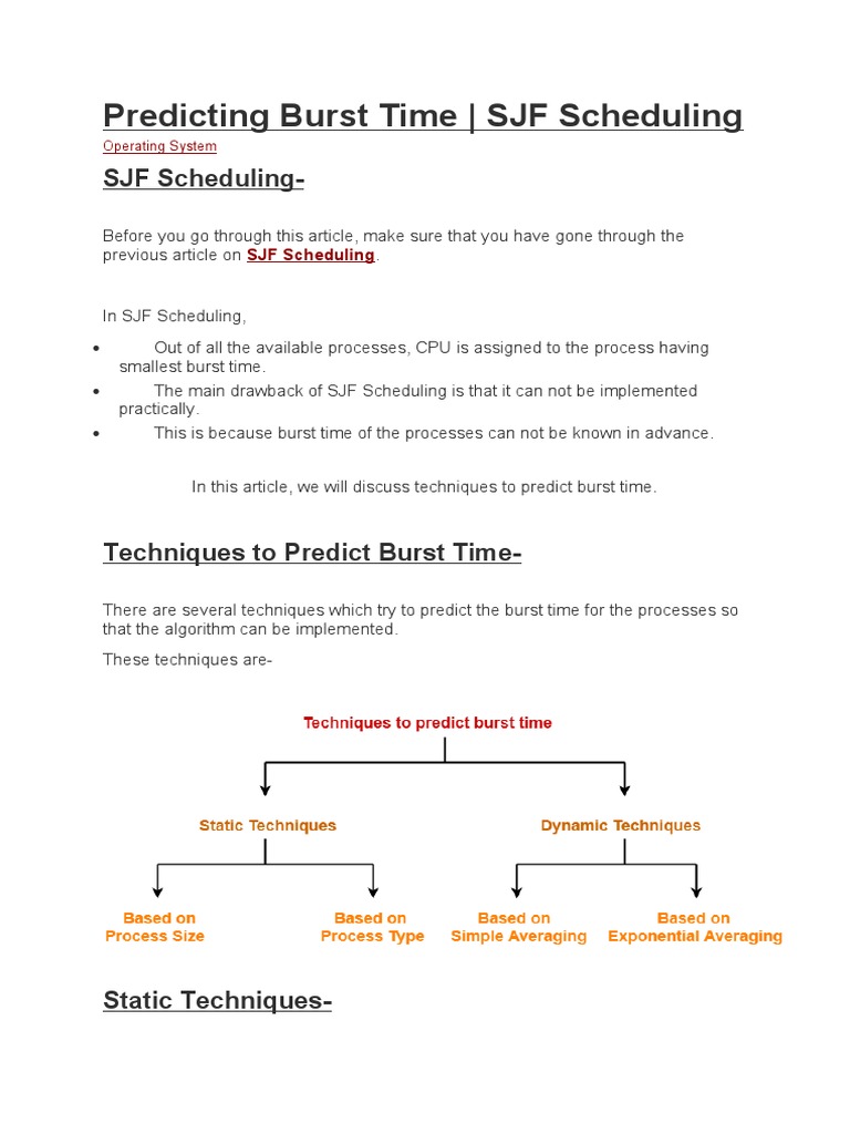 Predicting Burst Time | PDF | Scheduling (Computing) | Computer Engineering