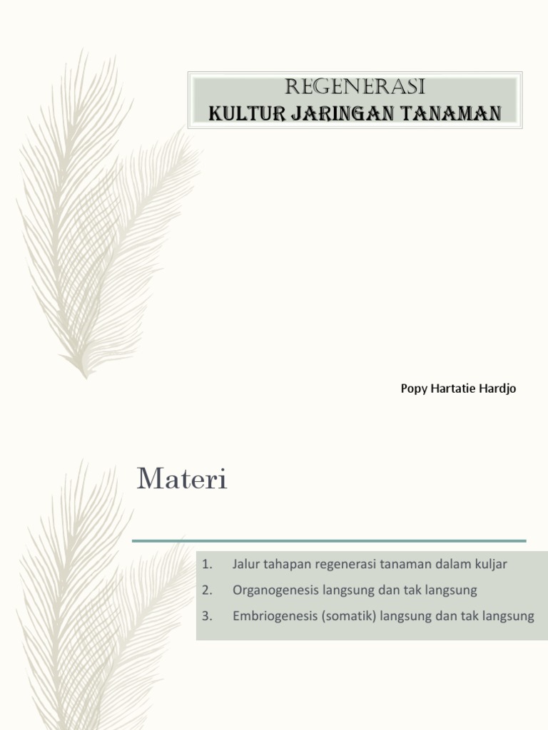MInggu Ke 5 Regenerasi Kultur 090921 | PDF | Pengembangan Diri ...