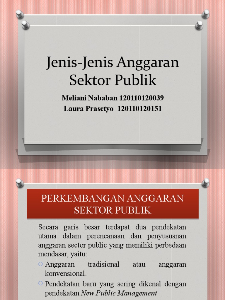 Jenis Jenis Anggaran Sektor Publik | PDF