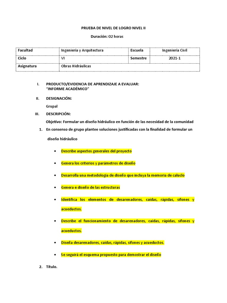 ATH - PRUEBA DE NIVEL DE LOGRO Nivel 2 | PDF | Diseño | Evaluación