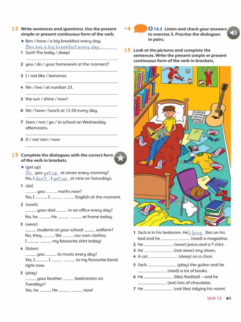 Present Simple Vs Cont. | PDF