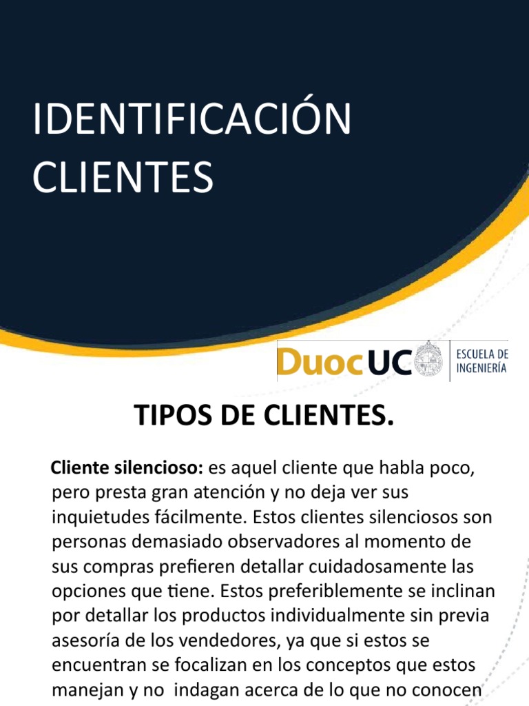 Identificación Clientes | PDF | Cliente | Los consumidores