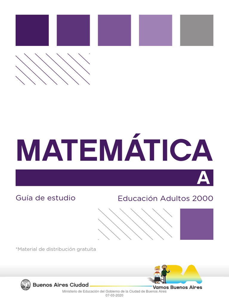 Guía de Matemática para Adultos 2000 | PDF | Números | Ecuaciones
