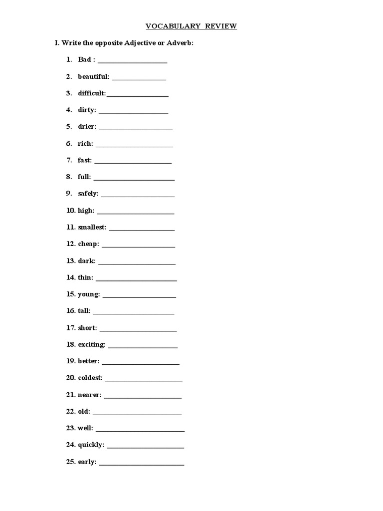 Vocabulario 8 | PDF