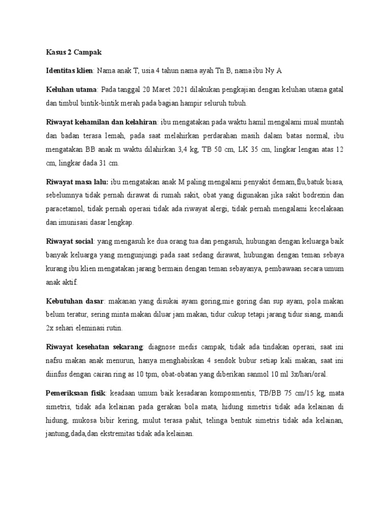 Kasus 2 Campak | PDF