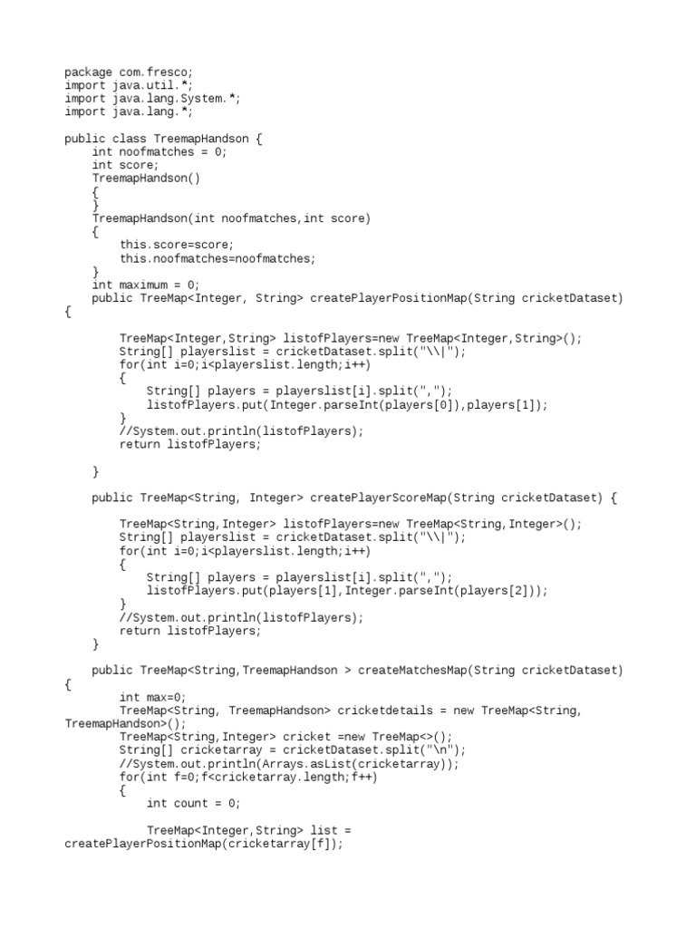 TreeMap Program | PDF | Computer Programming | Software Engineering
