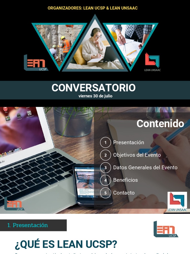 Brochure Conversatorio Lean UCSP | PDF | Ciencia y Tecnología | Economias