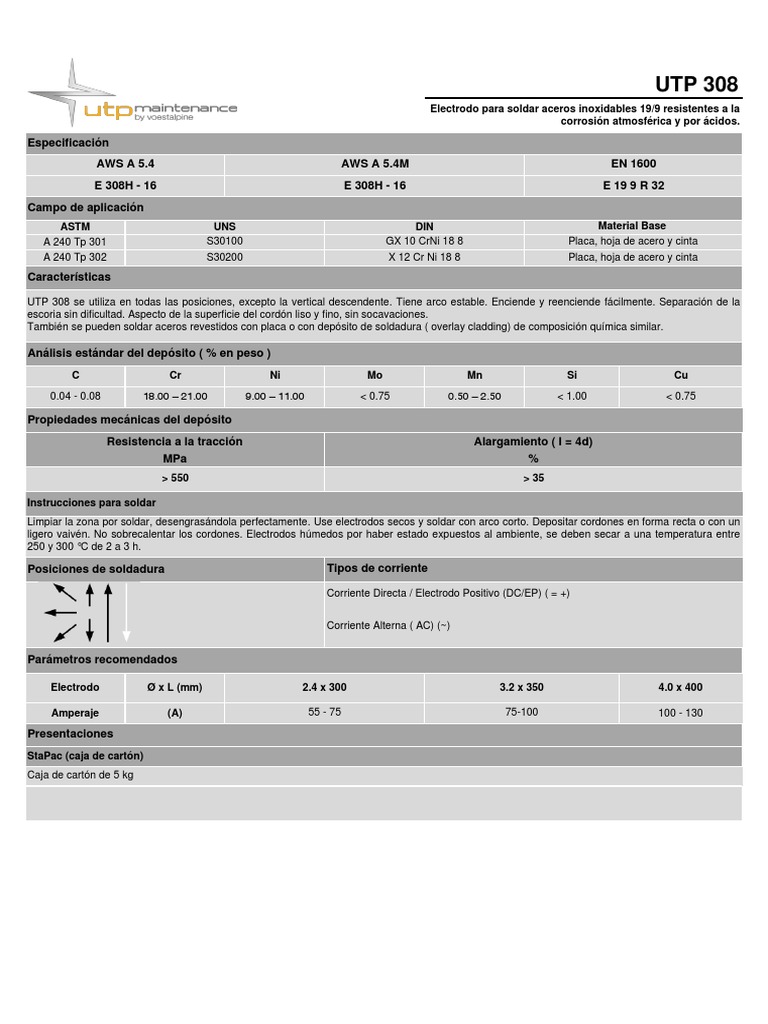 Utp 308 | PDF | Construcción | Soldadura