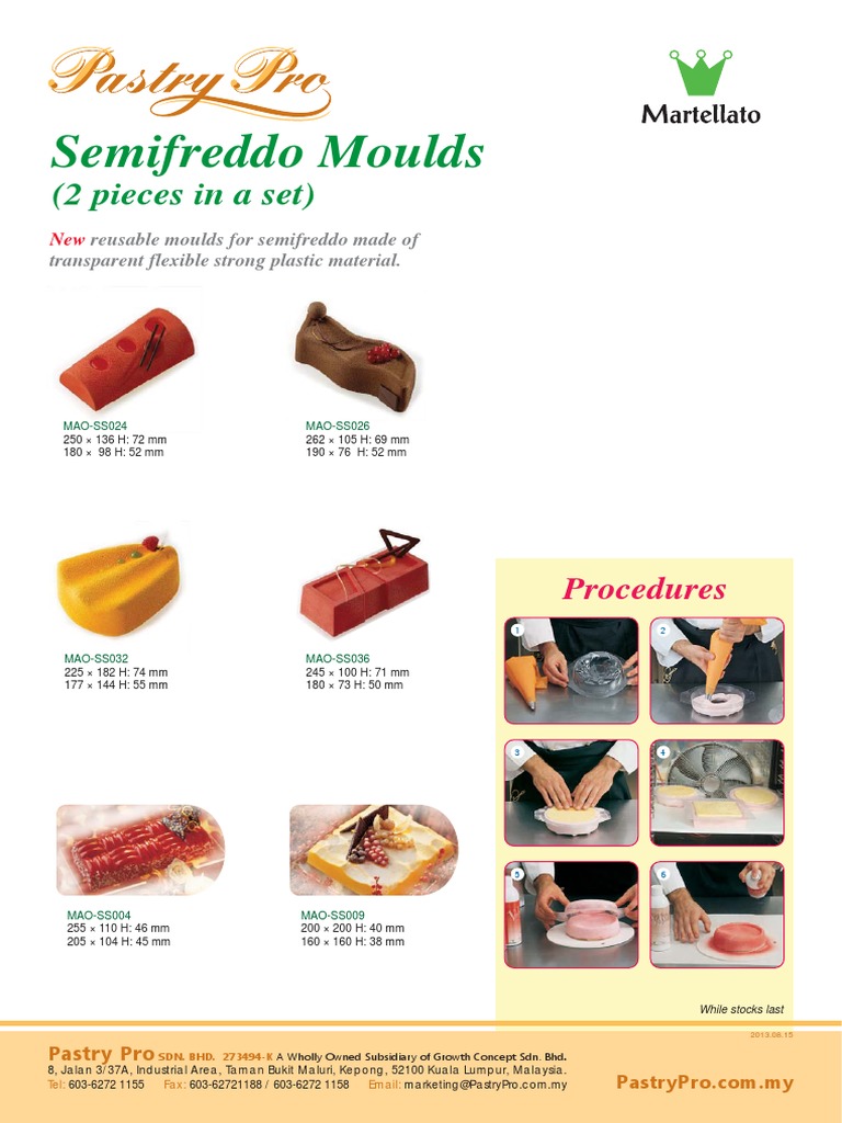 Semifreddo Moulds: (2 Pieces in A Set) | PDF