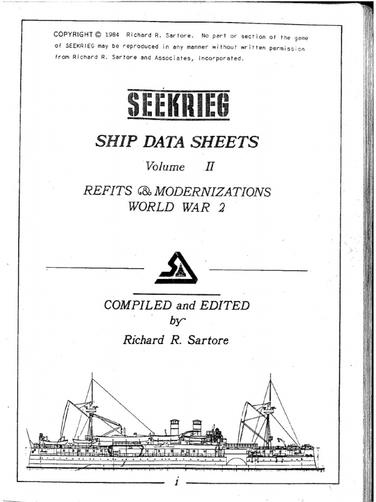 Seekrieg Ship Data Sheets Vol 2 | PDF