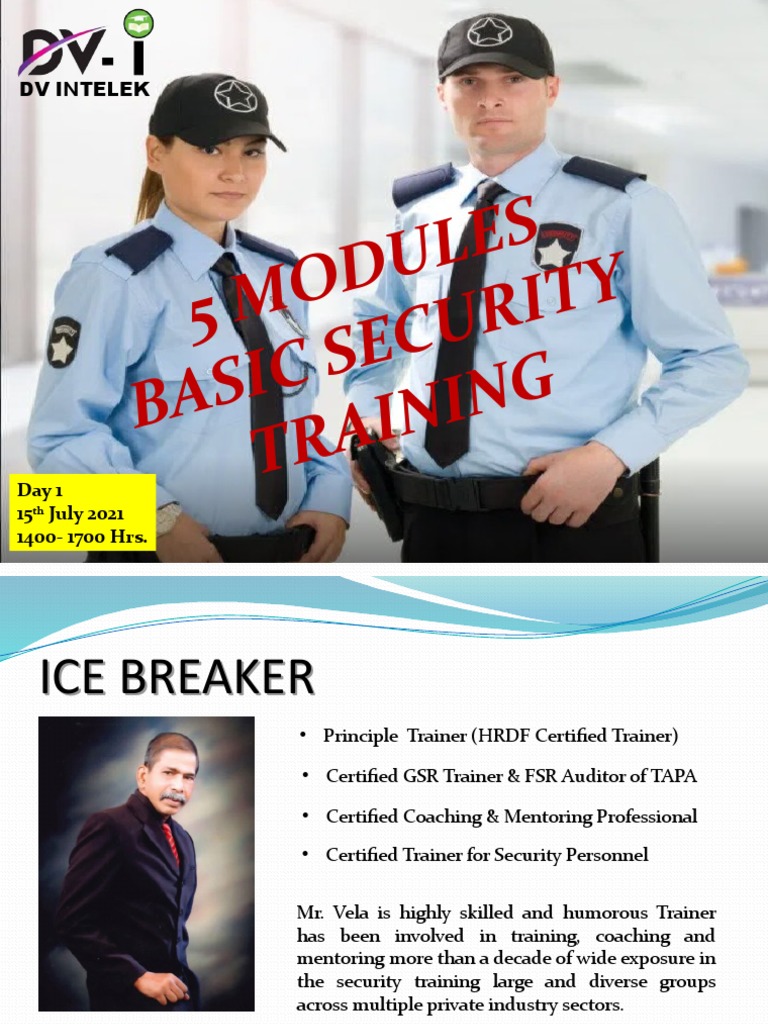 5 Modules Basic Security Training | Download Free PDF | Fires | Combustion