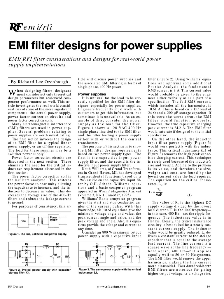 EMI Filter Design For DC DC Converter | PDF | Inductor | Electronic Filter