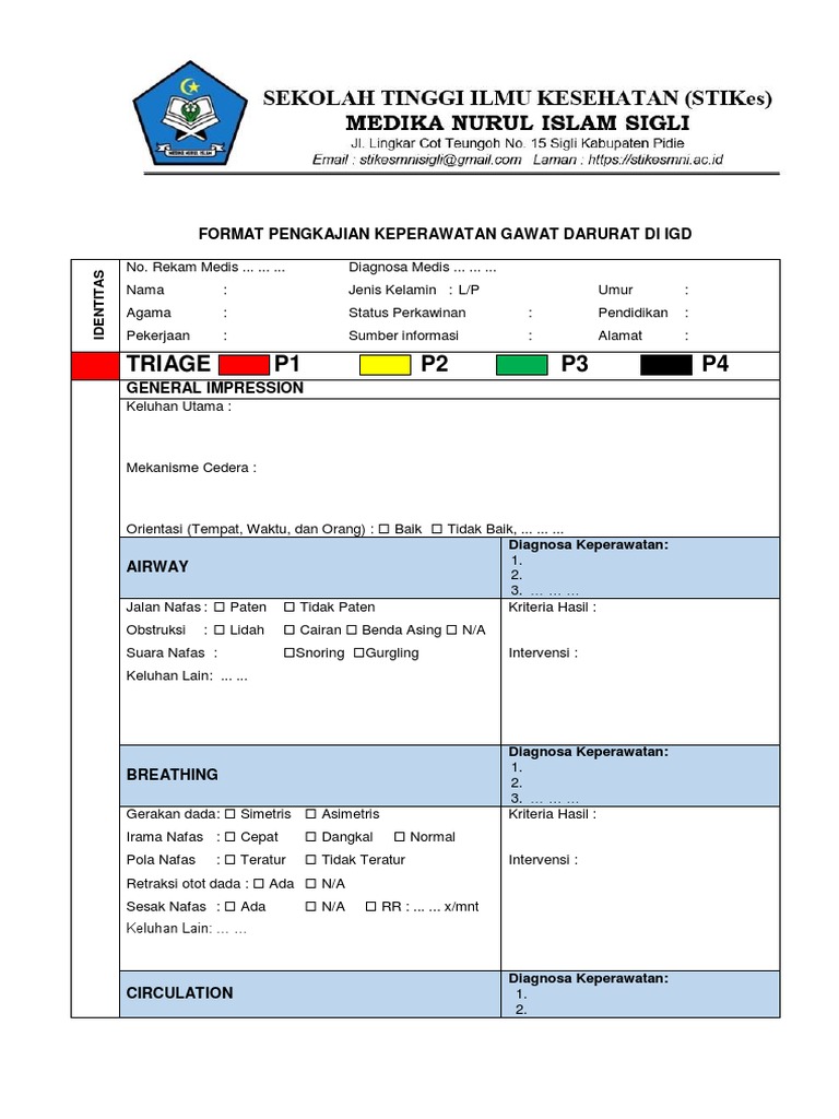 Format Pengkajian Igd | PDF