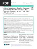 WHO Safe Childbirth Checklist PDF | PDF | Childbirth | World Health ...