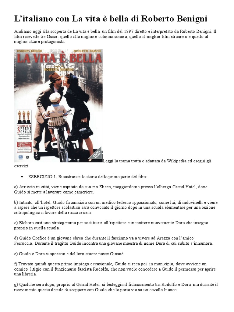 La Vita e Bella 3eme | PDF