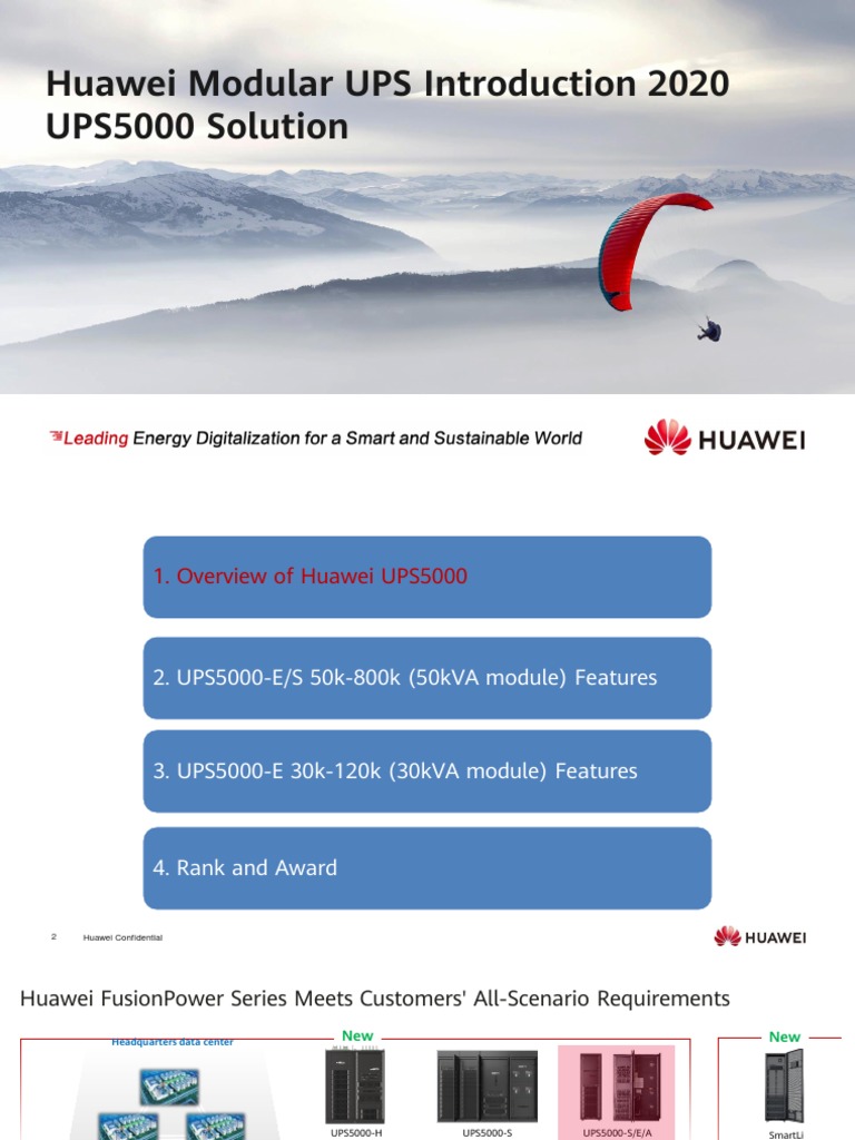 Huawei UPS5000 Modular Overview 2020 | PDF | Power Supply | Capacitor