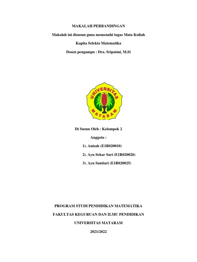 Kel 2 Makalah Perbandingan | PDF