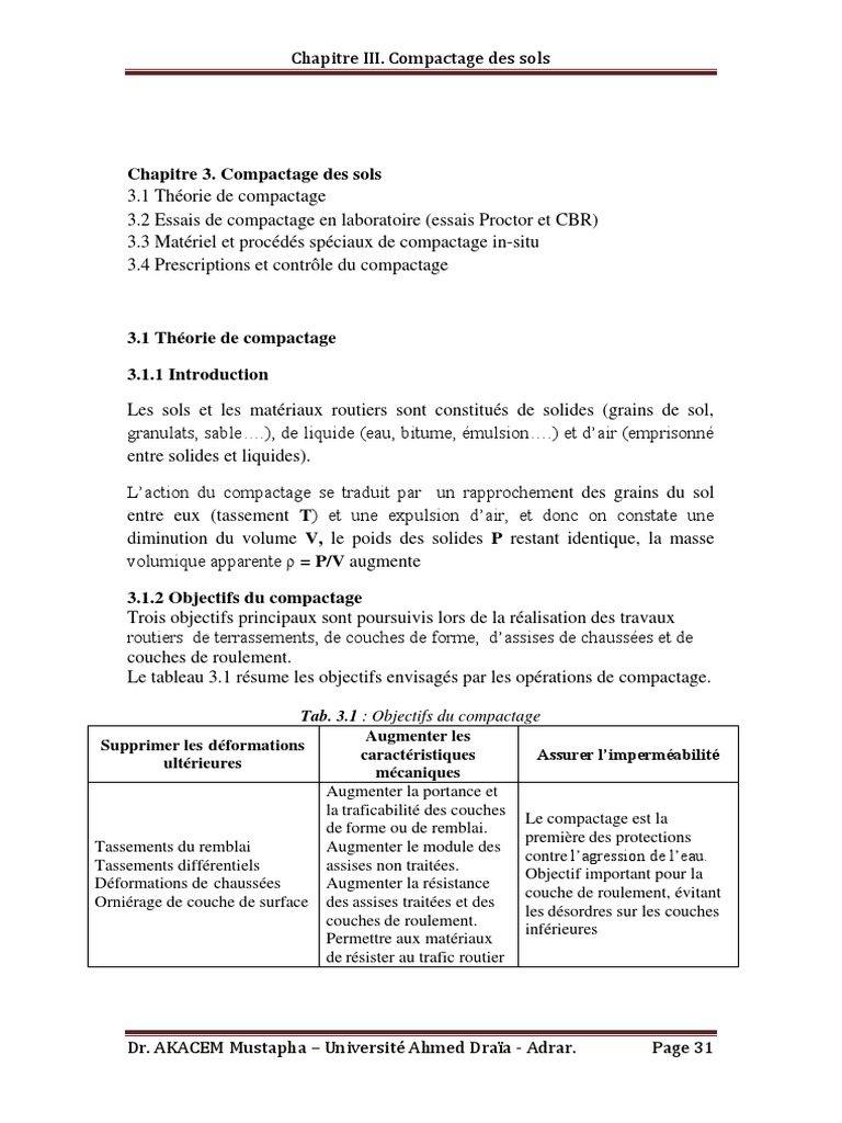 Compactage des sols : Théorie et essais | PDF | Sol (pédologie ...