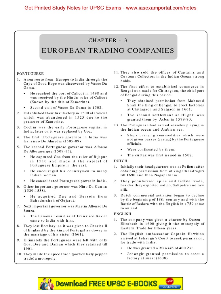 European Trading Companies in India | PDF | Travel | Art
