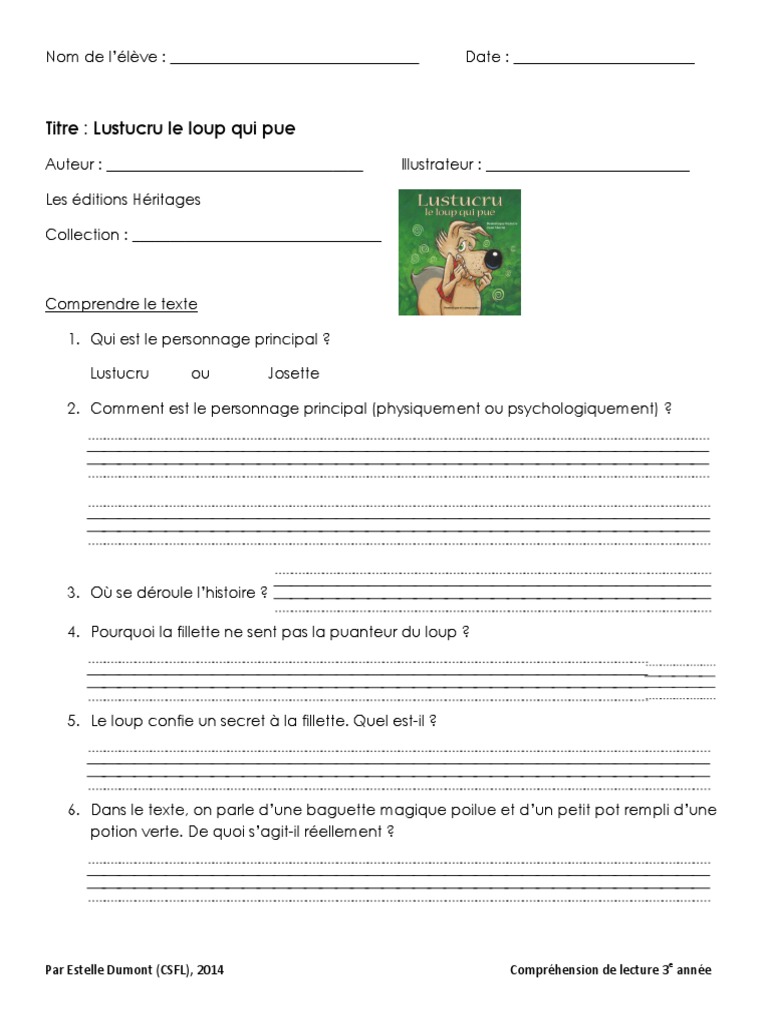 Lustucru Le Loup Qui Pue | PDF