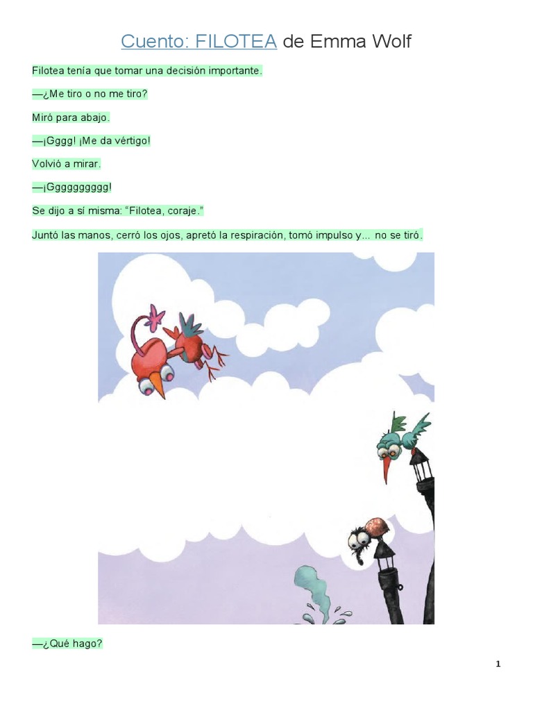 Cuento Filotea Emma Wolf | PDF