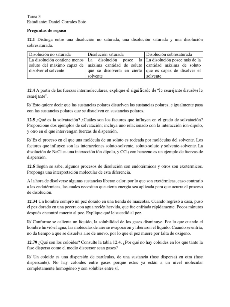Tarea 3 XD | PDF | Solvacion | Coloide
