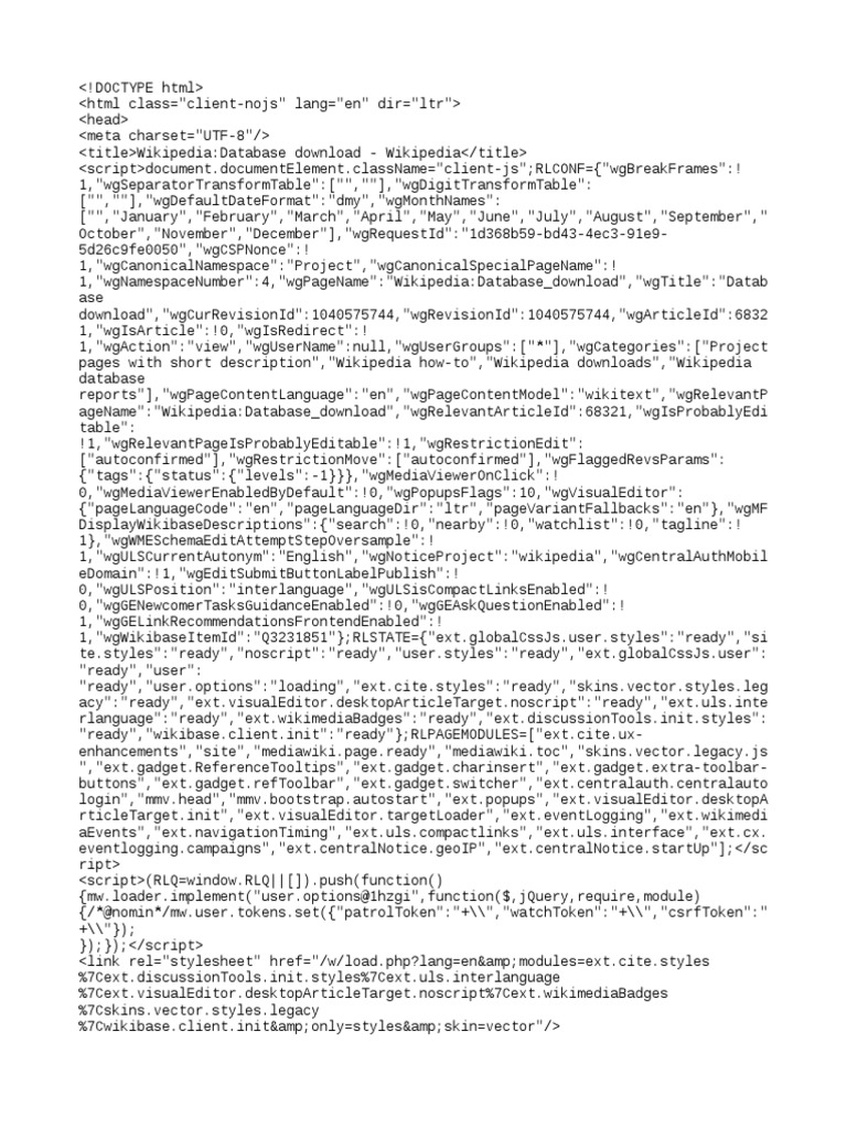 Wikipedia Database Download - Wikipedia - HTM | PDF | Wikipedia | Databases
