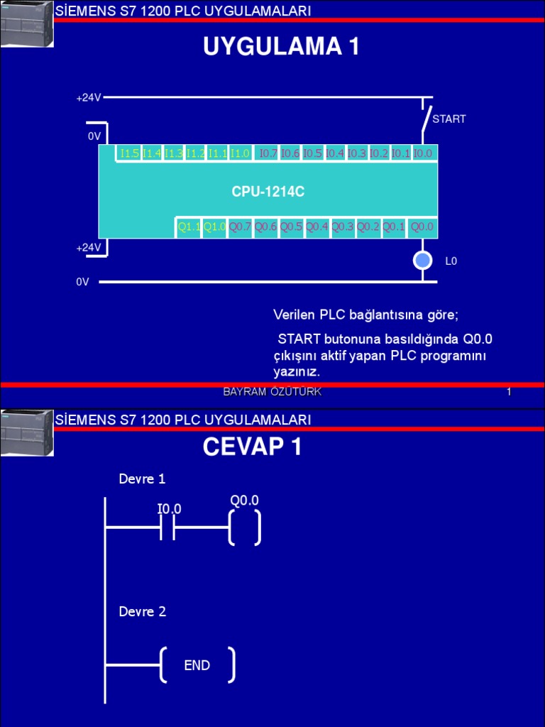 S7 1200 Temel Komutlar 1 1 | PDF