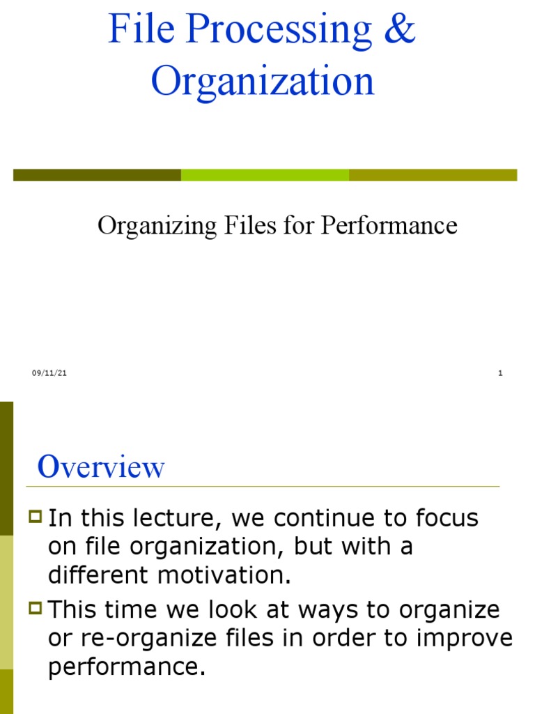 Organizing Files For Performance | PDF | Computer File | Array Data Structure