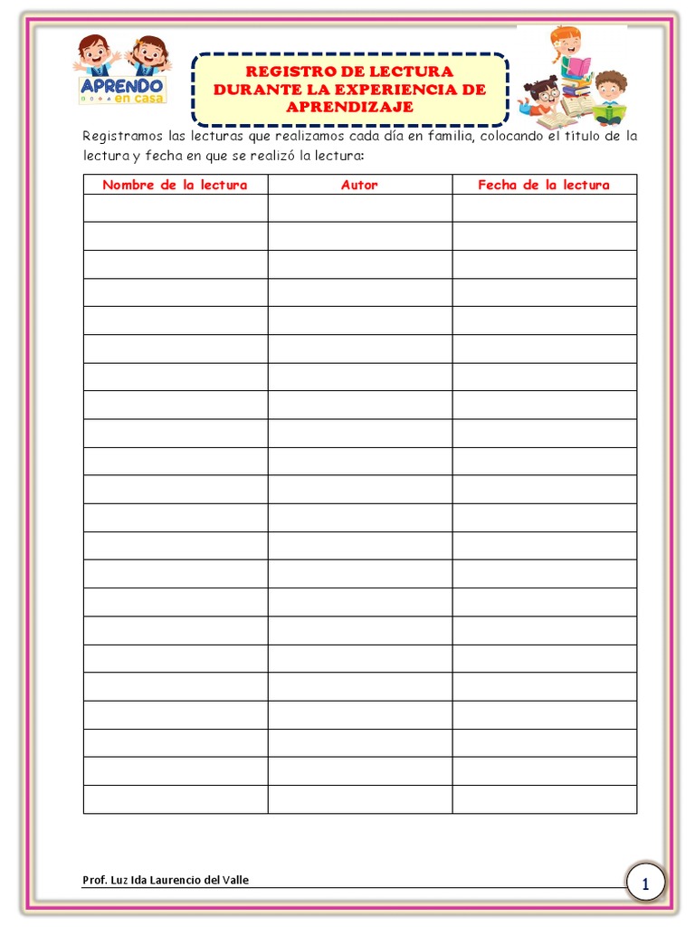 Registro de Lecturas | PDF