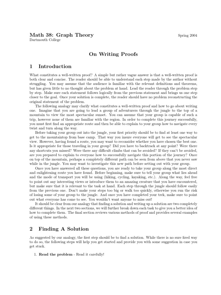 Proof Writing | PDF | Mathematical Proof | Theorem