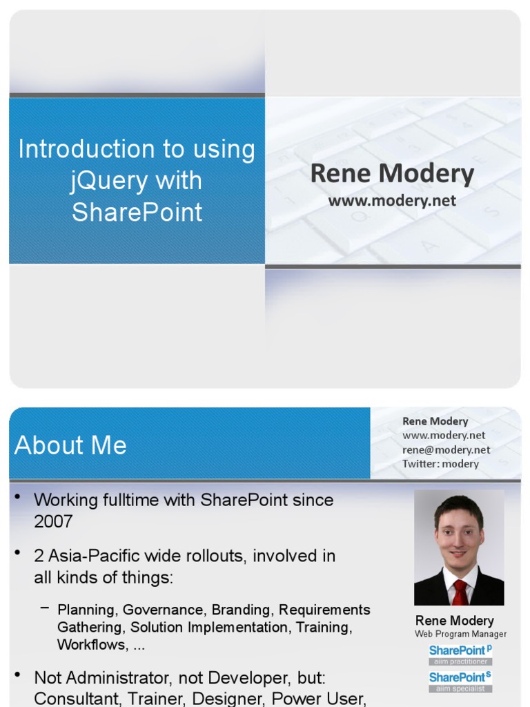 Introduction To Using Jquery With SharePoint | PDF | Computer ...