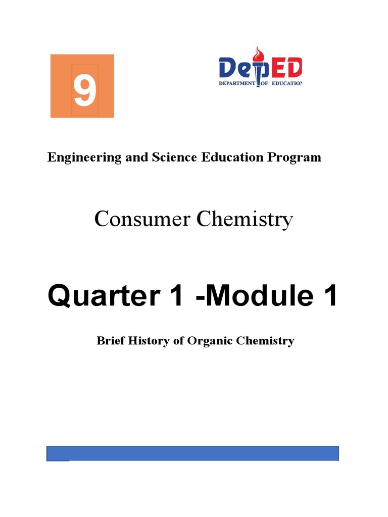 Consumer Chemistry Module 1 Day 1 PDF | PDF | Chemistry | Organic Chemistry