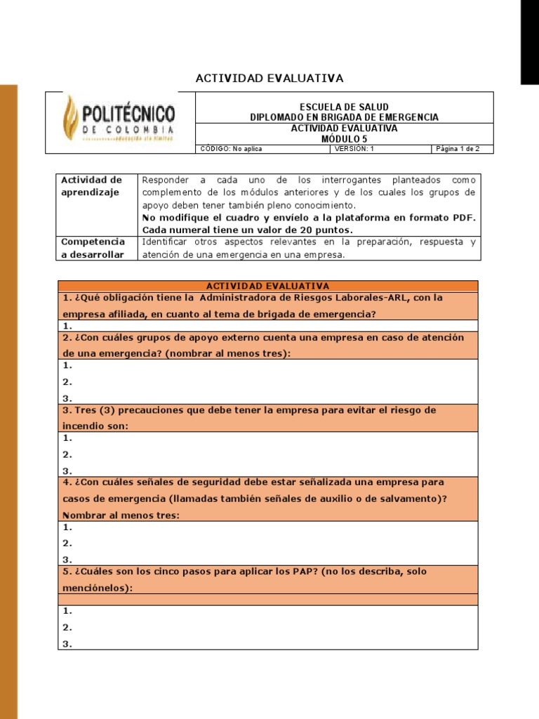 Actividad Evaluativa m5 | PDF