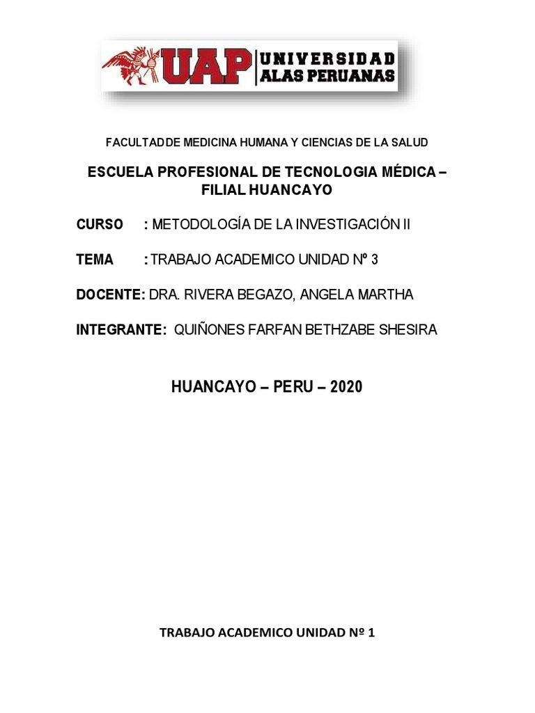 Trabajo Academico Unidad #1 Semana # 3 | PDF