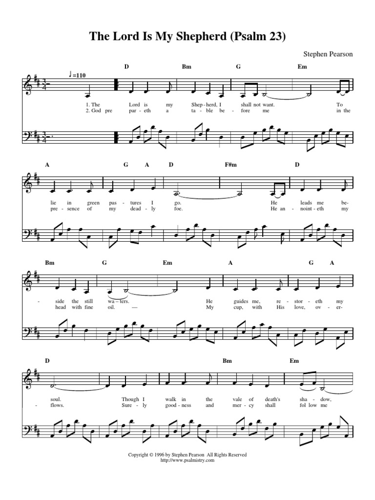 The Lord Is My Shepherd-Music-Sheet | PDF | Ketuvim | Bible Content