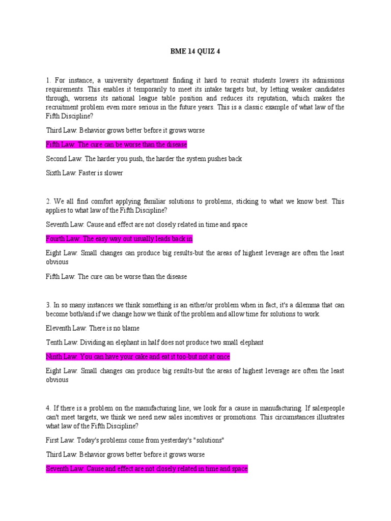 Bme 14 Quiz 4 | PDF