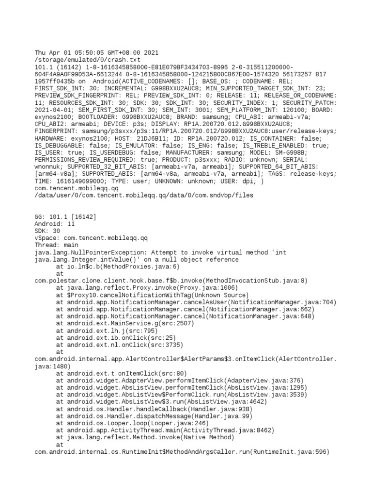 Crash Pdf Java Programming Language Android Operating System 