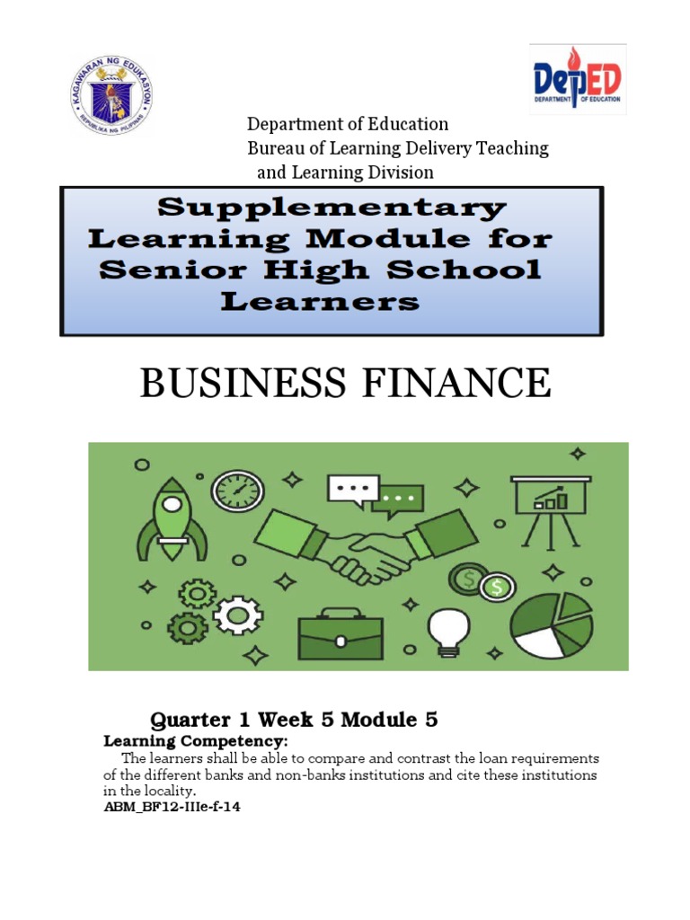 BUSINESS FINANCE 12 - Q1 - W5 - Mod5 | PDF | Non Bank Financial ...