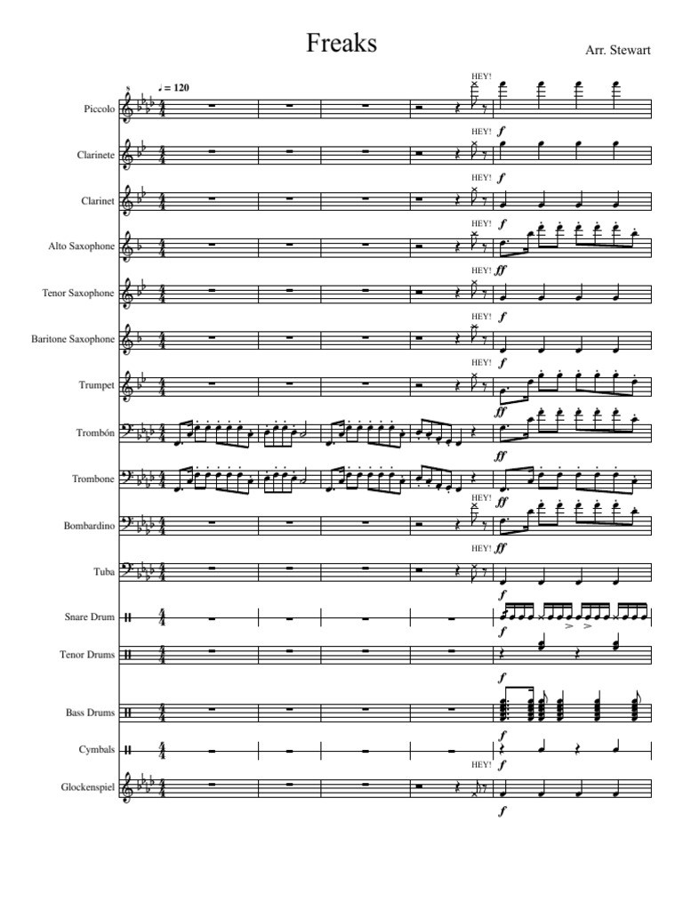 Timmy Trumpet's "Freaks" Sheet Music | PDF | Elementary Organology ...