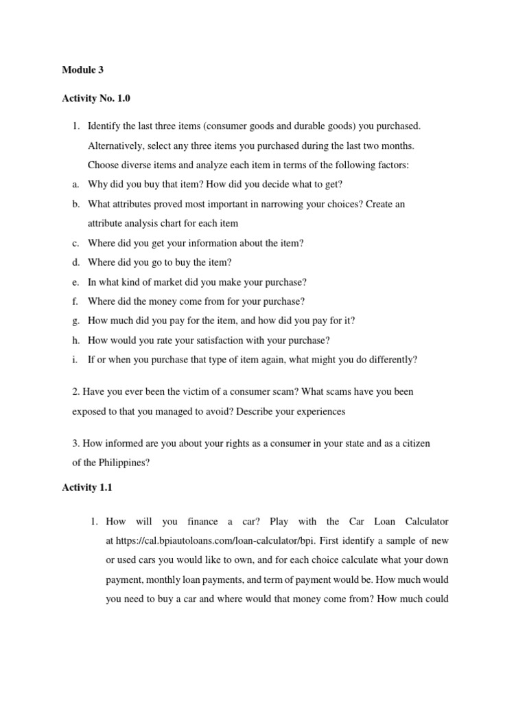 Module 3 Activity No. 1 | PDF