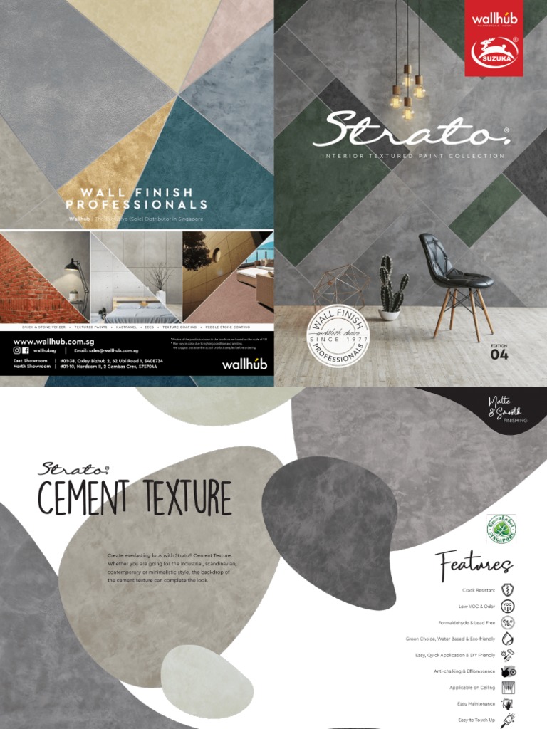 Wallhub Strato Textured Paint Catalogue Online | PDF