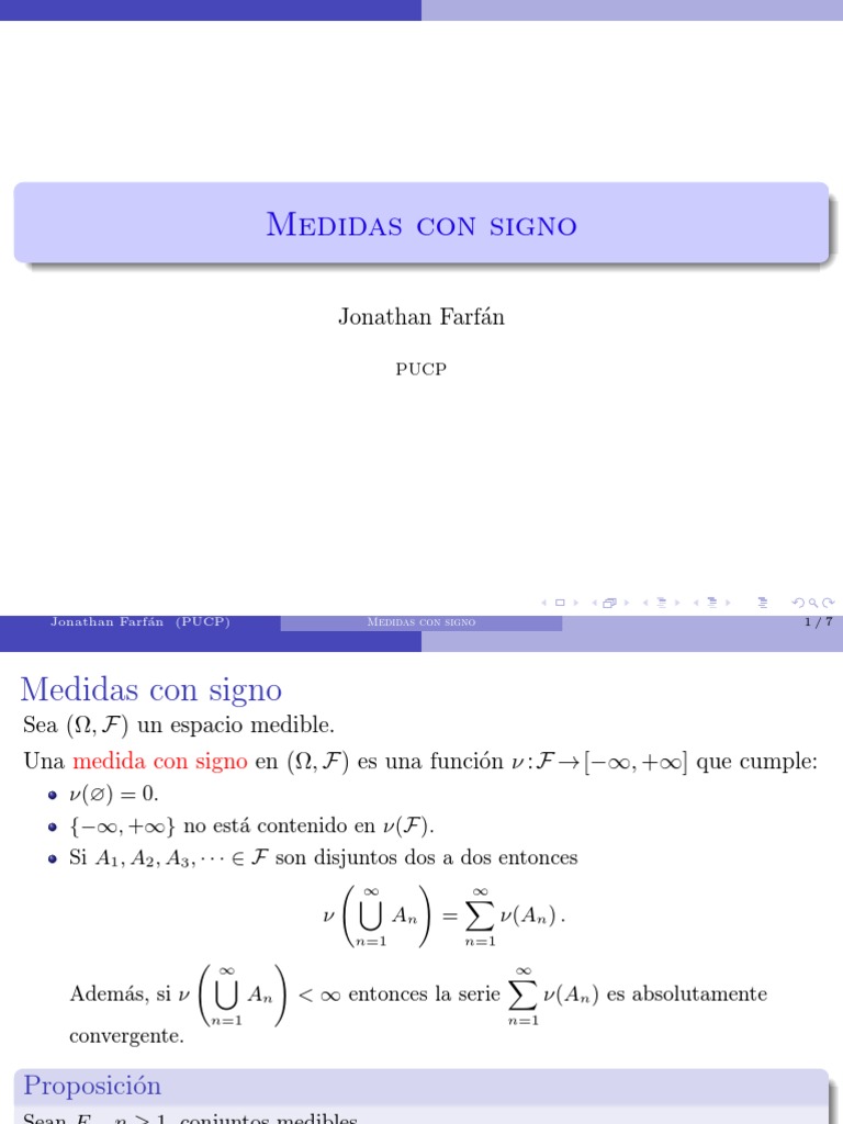 Medidas Con Signo | PDF | Medida (Matemáticas) | Lógica matemática