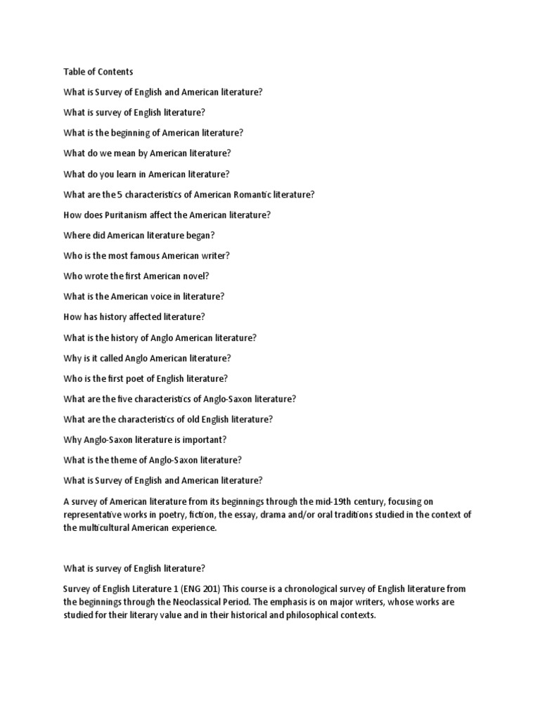 English-American Literature | PDF | American Literature | Romanticism