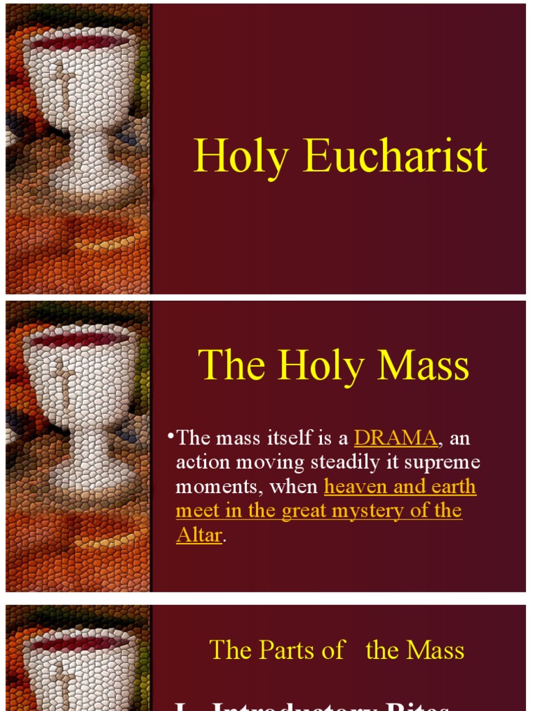 Parts of the Holy Mass Explained | PDF | Mass (Liturgy) | Eucharist