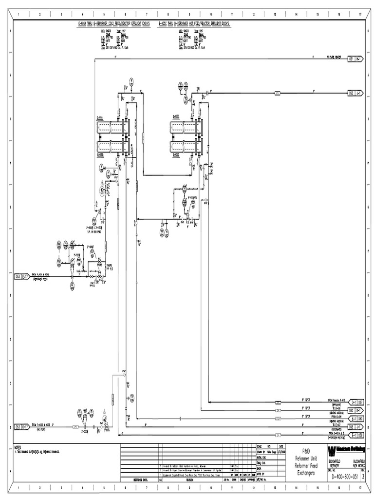 D-400-800-051 P&ID Reformer Feed Exchangers | PDF