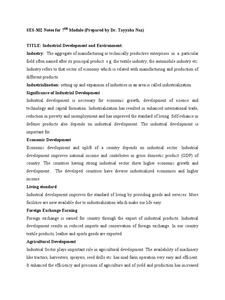 Industrial Development and Environment | PDF | Water Pollution | Waste