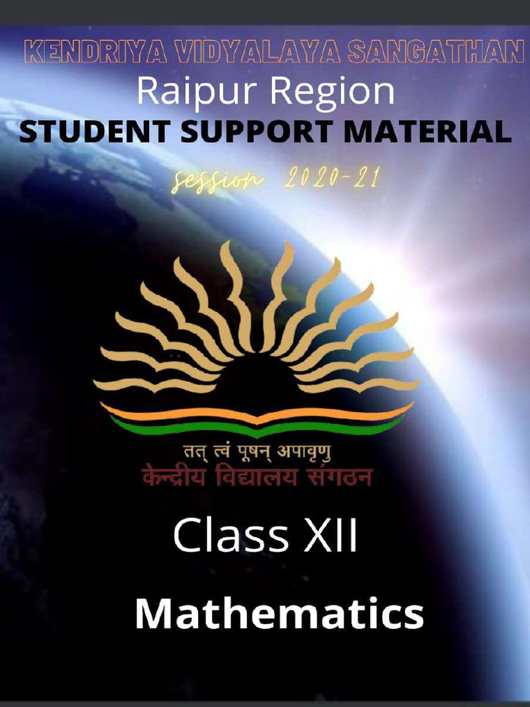 Revised - STUDENT SUPPORT MATERIAL XII 2020 21 | PDF | Matrix ...