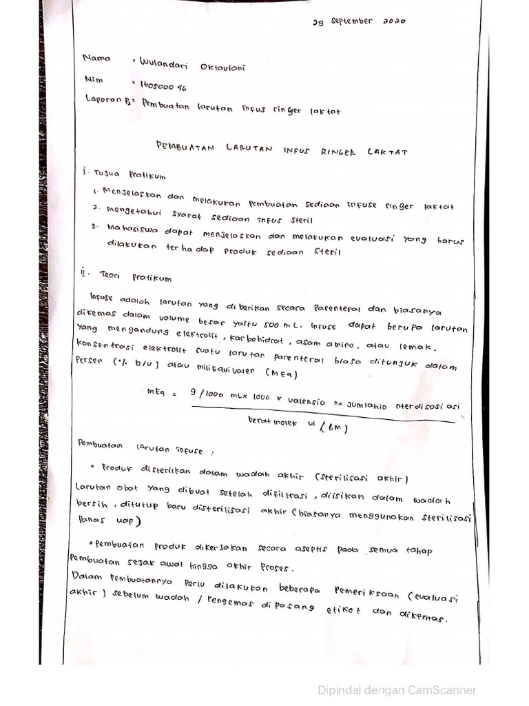 Laporan P2 Fts Steril | PDF
